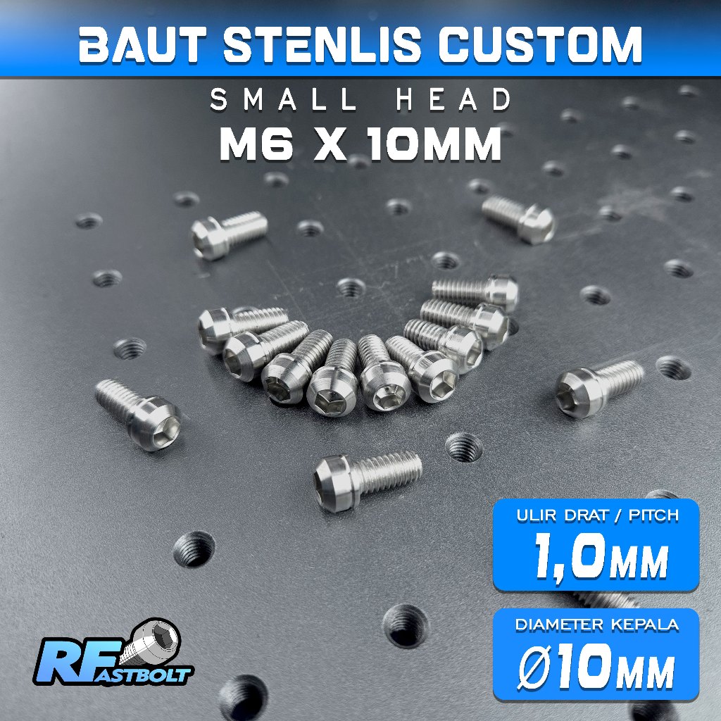 Jual BAUT STENLIS BAUD STAINLESS STEEL CUSTOM SMALL HEAD BAUT STAINLESS ...