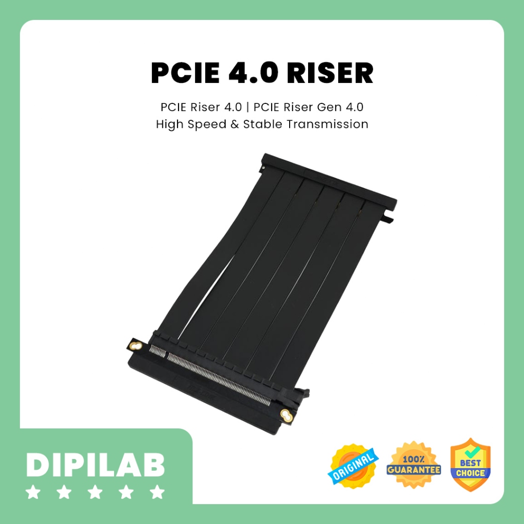 Jual PCIE Riser 4.0 x16 Flexible Card Extension GPU Vertical - High ...