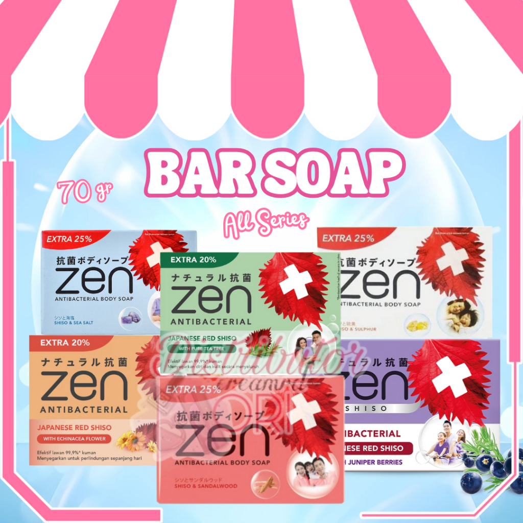 Jual ZEN Antibacterial Bar Soap 70g | Sabun Mandi | Sabun Batang ...