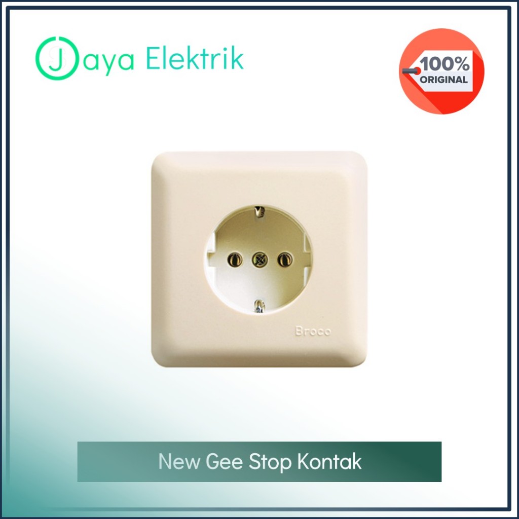 Jual [GROSIR] BROCO IB STOP KONTAK ARDE CREAM 5511 5511U NEW GEE INBOW STOPKONTAK TANAM 1 WAY ...