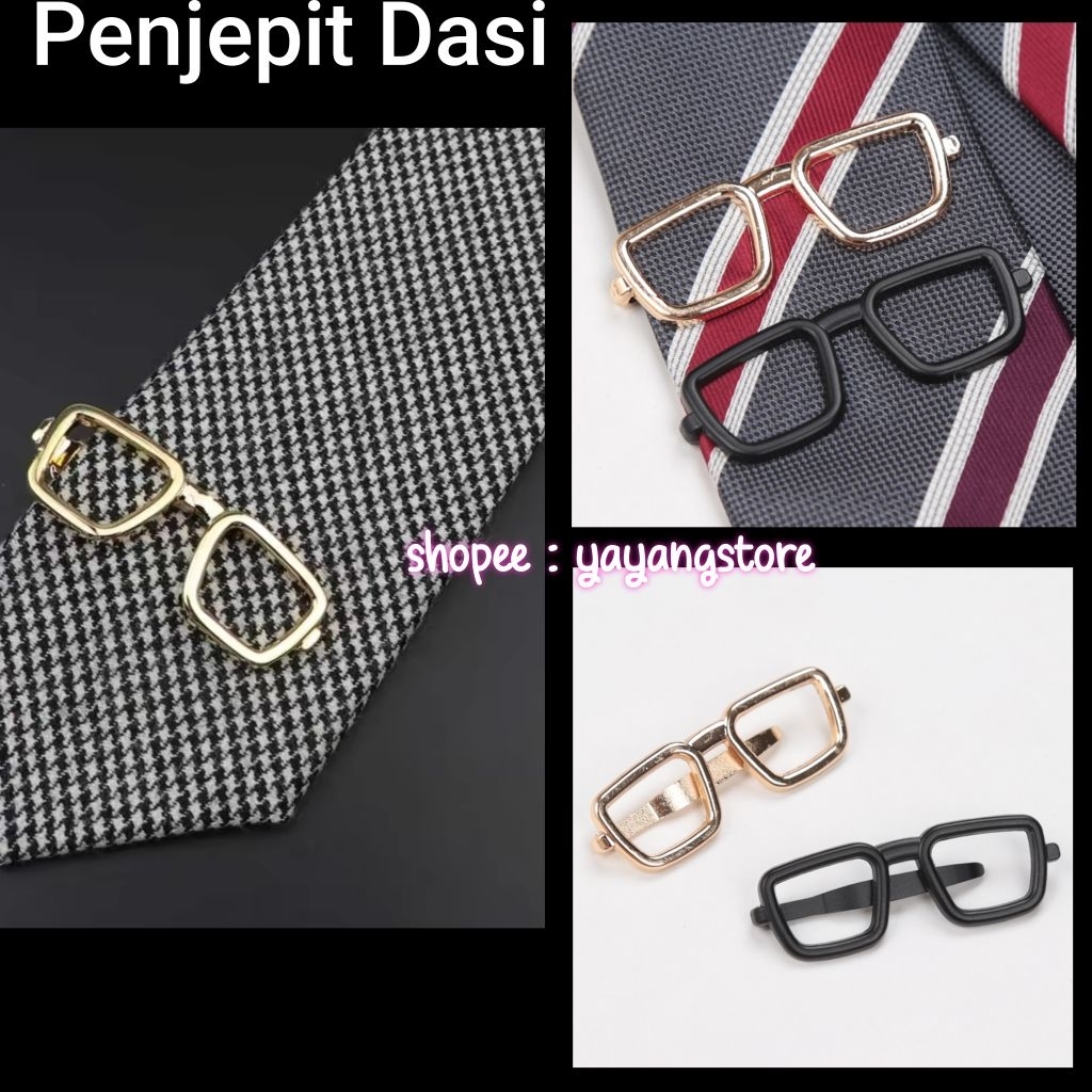 Jual Penjepit Dasi Model Kacamata / Tie Pin / Pin Dasi / Jepit Dasi ...