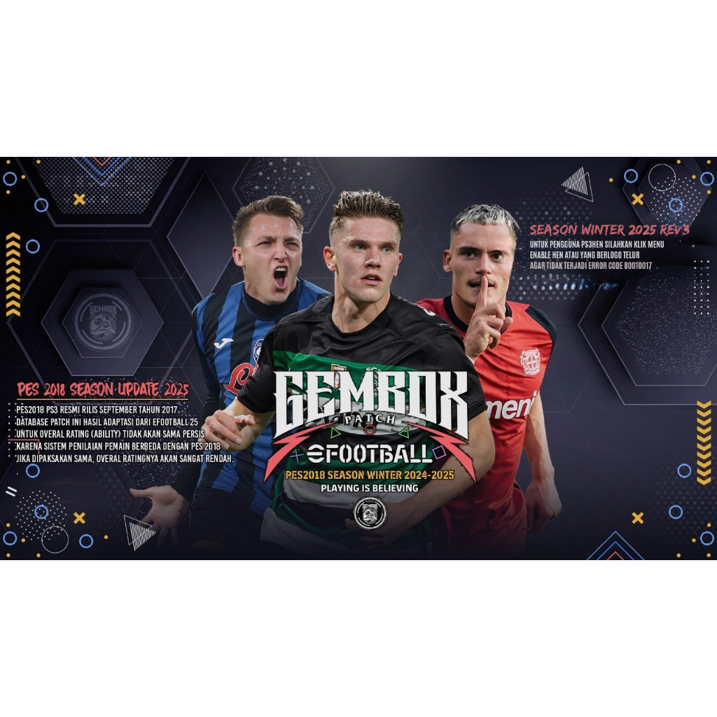 Jual PES 2025 Gembox Patch Season Update Winter REV 3 PS3 | Shopee ...