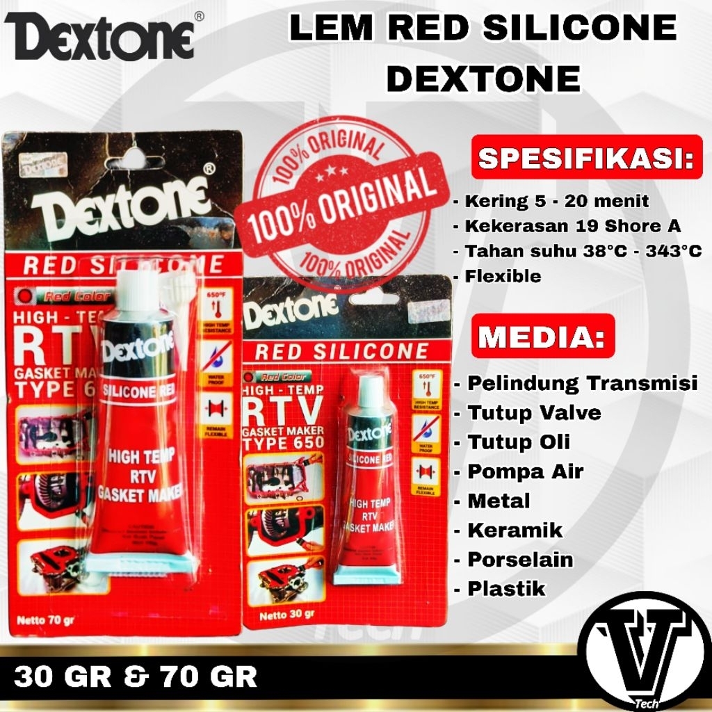 Jual High Temp Red Silicone Sealant / Lem Silikon Merah 650 70 G ...