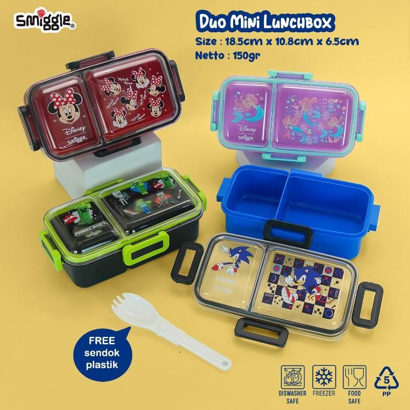 Jual Smiggle Duo Mini Lunchbox Karakter Disney 600ml | Shopee Indonesia