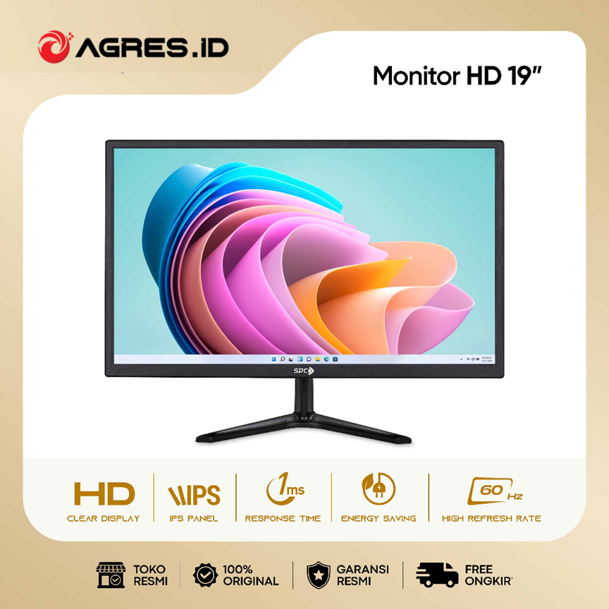 Jual SPC MONITOR 19 INCH SM-19HD IPS HD 720P 1MS 60HZ | Shopee Indonesia