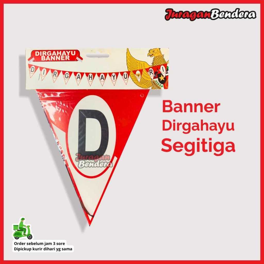 Jual Banner Gantung Kertas "Triangle" DIRGAHAYU RI | Hiasan Dekorasi 17 ...
