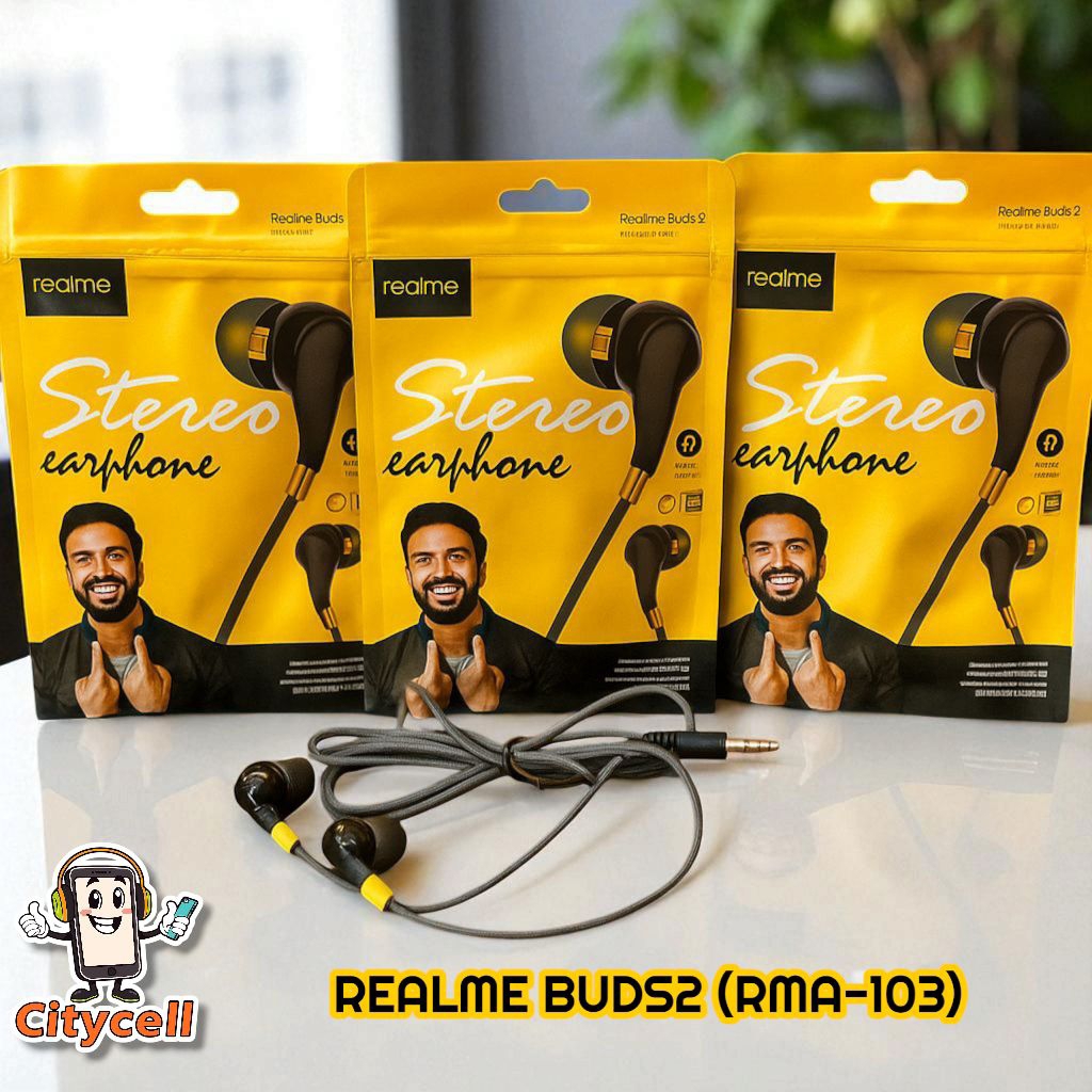 Jual Earphone REALME 101 HEADSET REALME-103 Stereo Jack 3.5mm Packing ...
