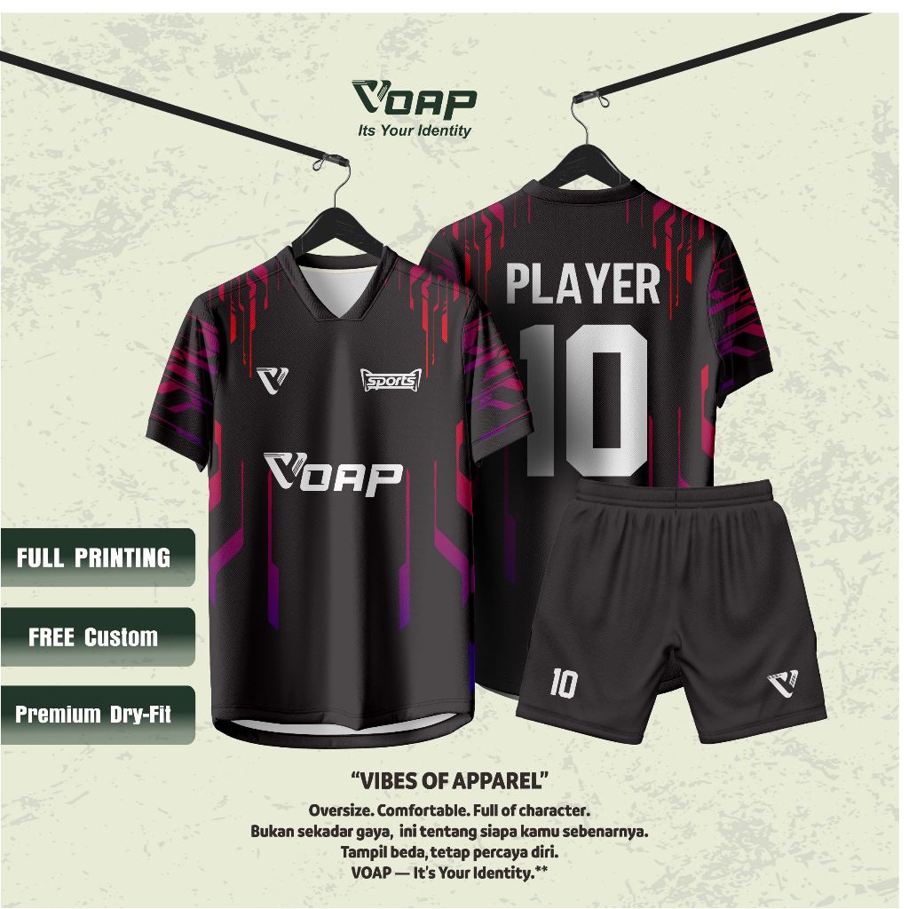 Jual Jersey Futsal / Bola Custom Full Printing Bisa Satuan (CYBER PUNK ...