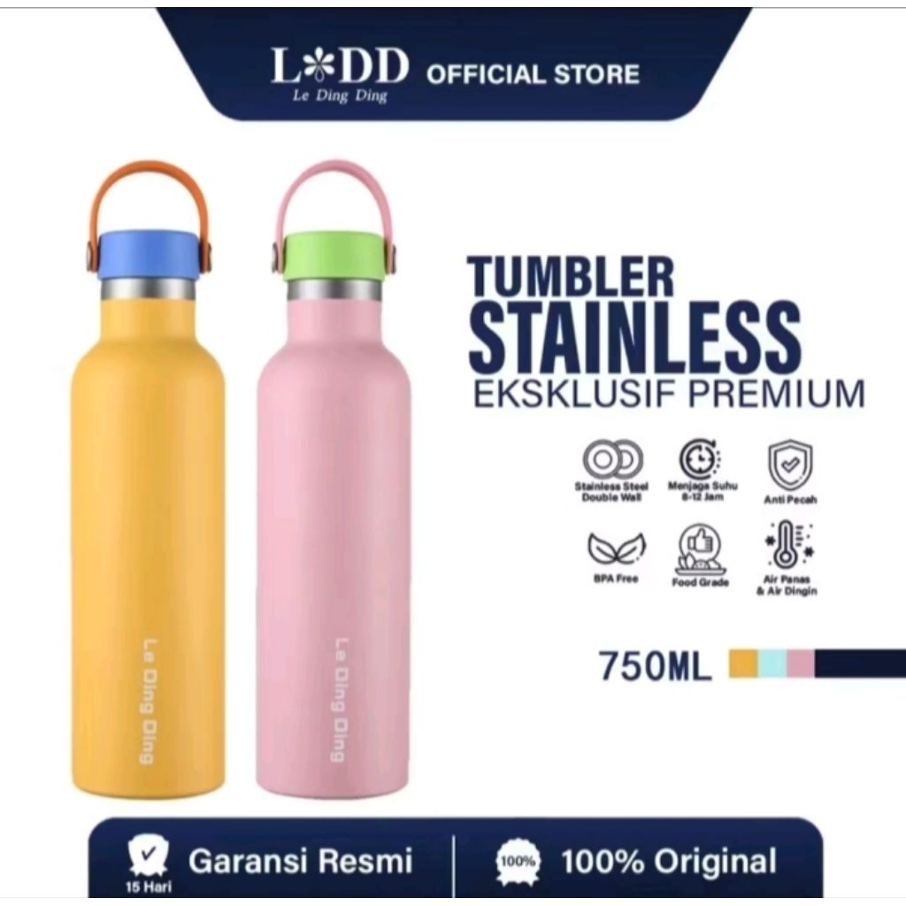 Jual Le Ding-Ding Tumbler Thermos SUS316 Stainless Tahan Panas dingin | Shopee Indonesia