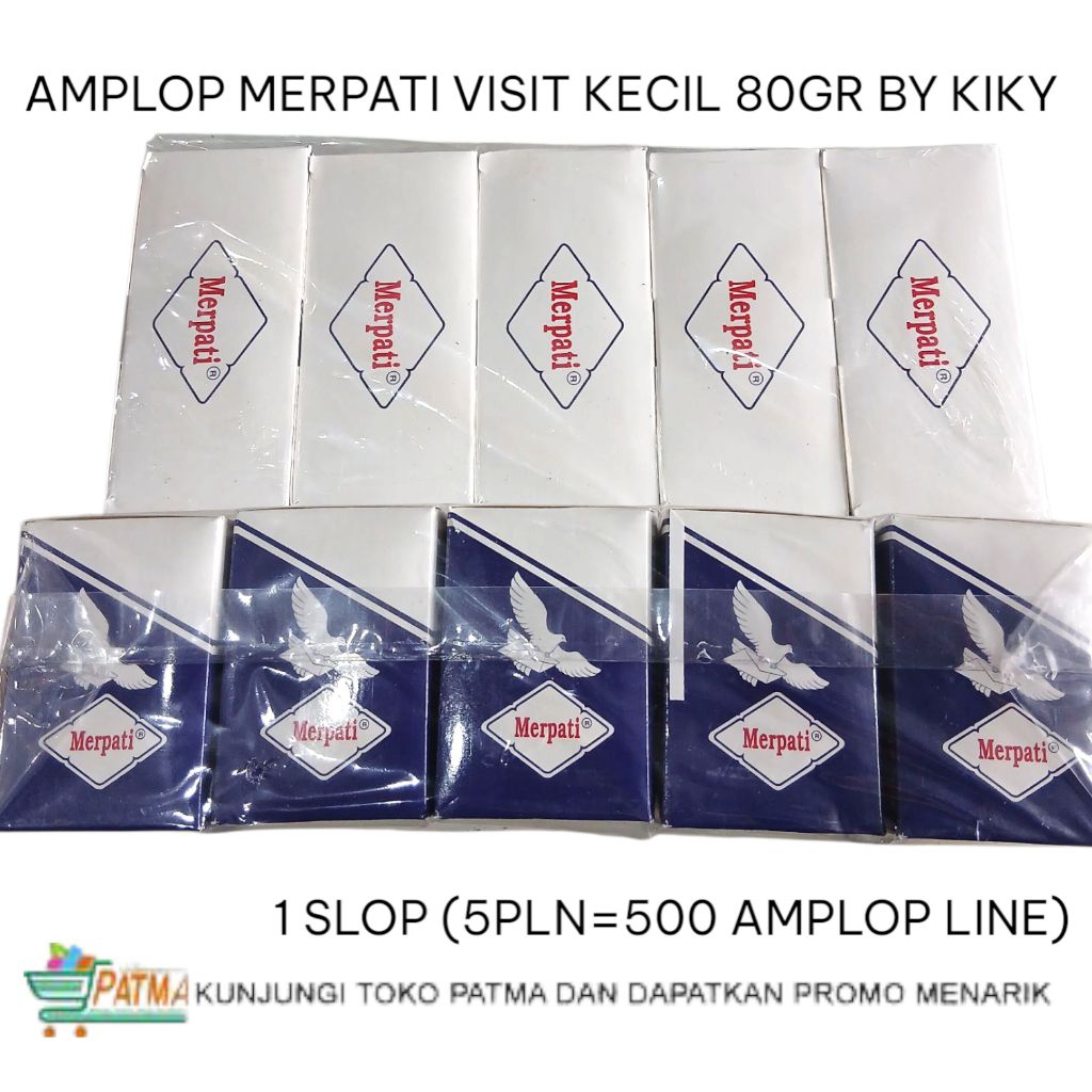 Jual AMPLOP MERPATI VISIT KECIL 80GR 110 x 70MM BY KIKY 1SLOP(5PLN=500 ...