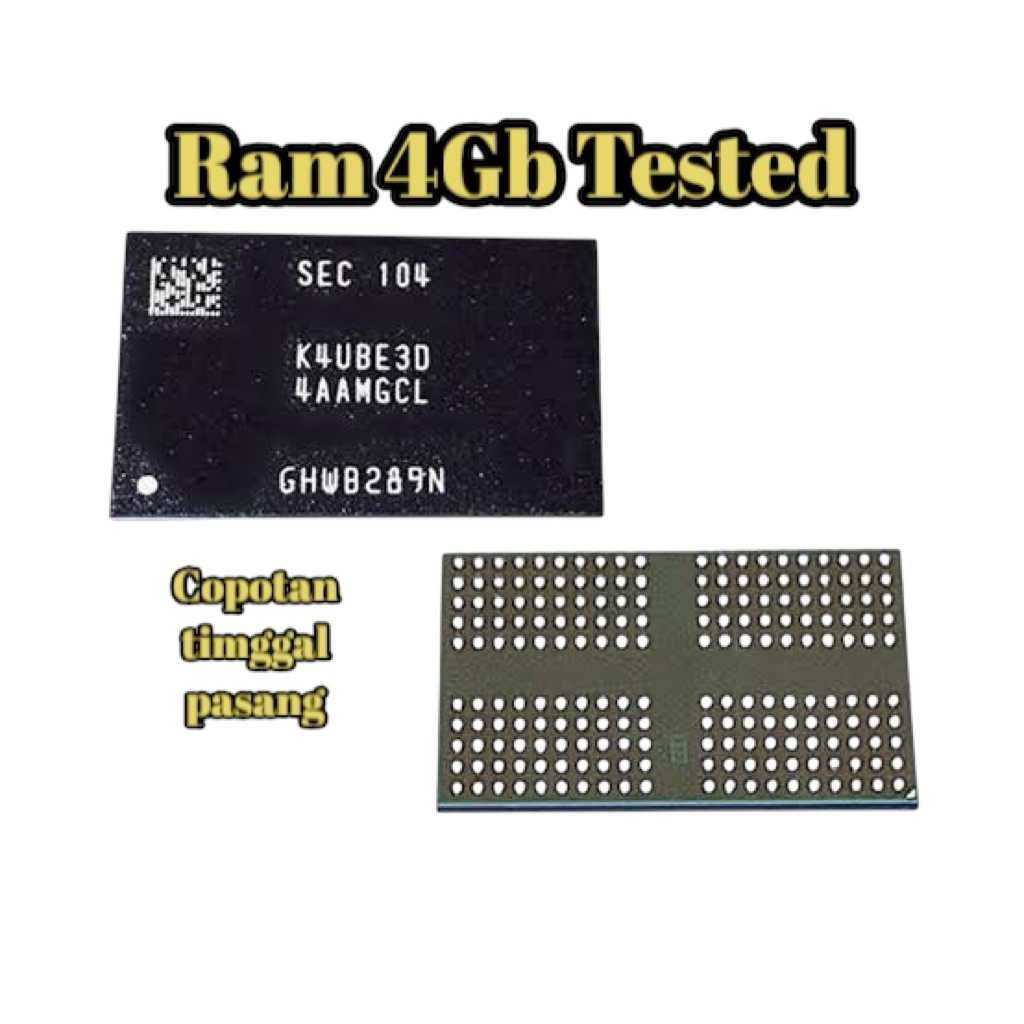 Jual ic Ram 4Gb Copotan Bga 200 LPDDR4 DDR4 K4UBE3D / K4UCE3Q /H5G68CYRB | Shopee Indonesia