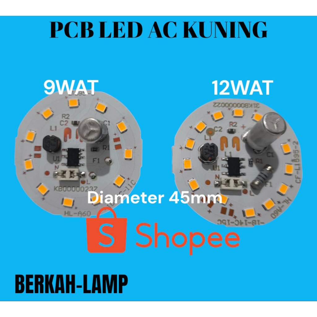 Jual PCB LED AC KUNING 9W 12W | Shopee Indonesia