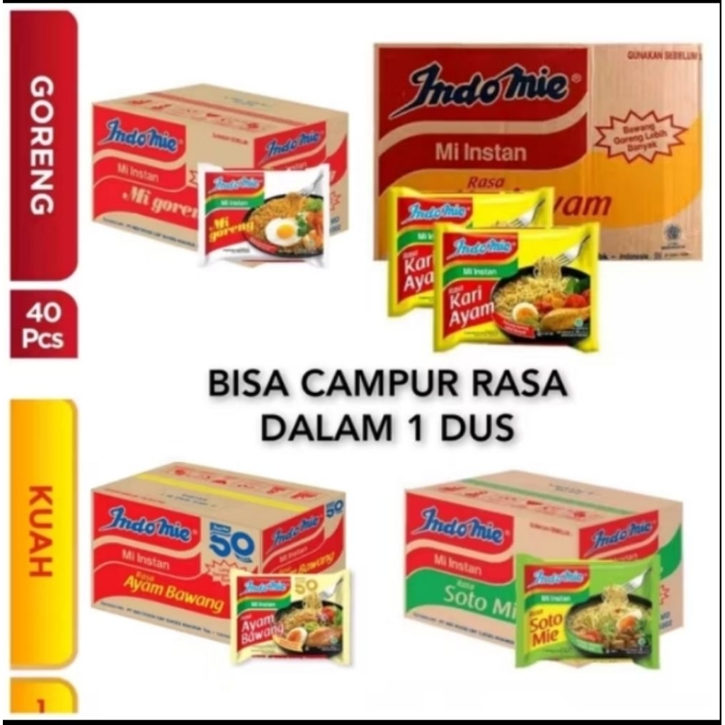 Jual PROMO MURAH Indomie Instan mix rasa 1 Dus 40pcs | Indomie kuah dan ...
