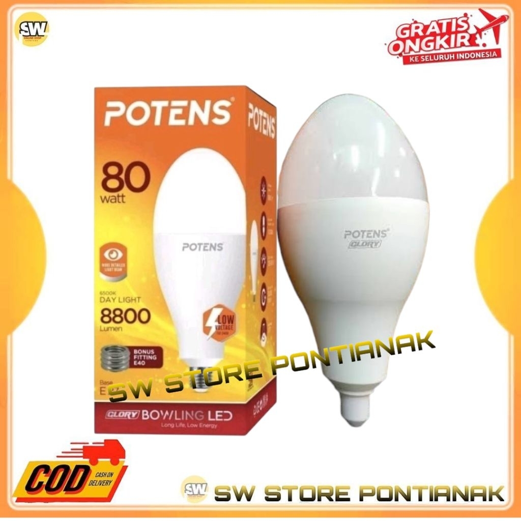 Jual LAMPU LED POTENS GLORY MERCURY / LAMPU LED POTENS 80 WATT 105 WATT ...