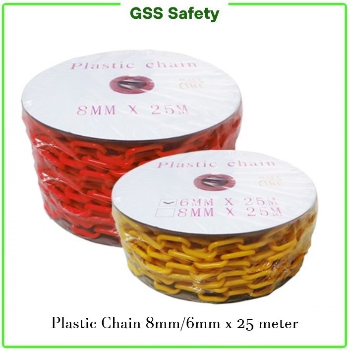 Jual Rantai Plastik 6mm x 25mtr 8mm x 25mtr - Rantai Pembatas Kuning ...