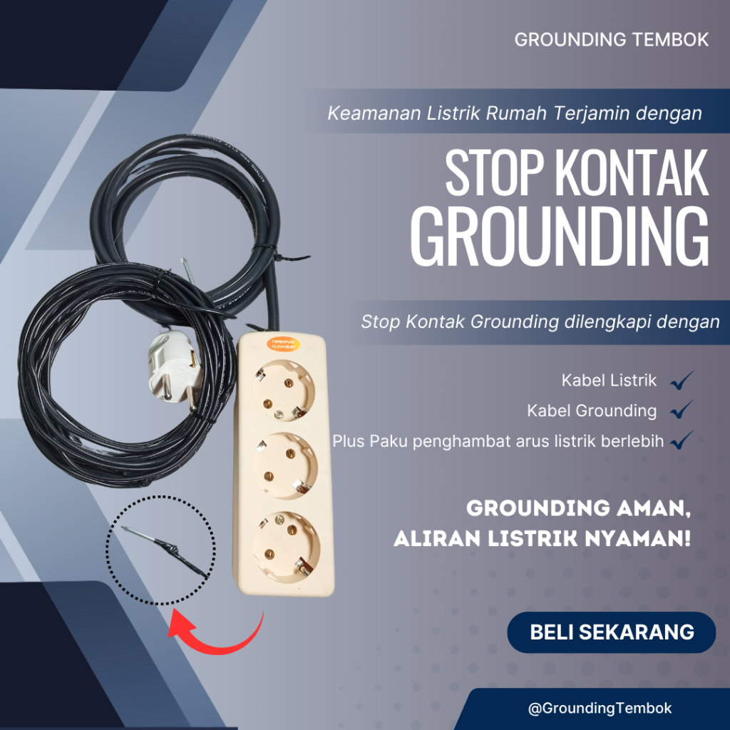 Jual Stop kontak Grounding Portabel anti listrik statis | Shopee Indonesia
