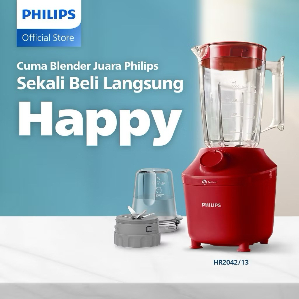 Jual Blender Philips Plastik 1 Liter - 3000 series HR2042/13 - Blender ...