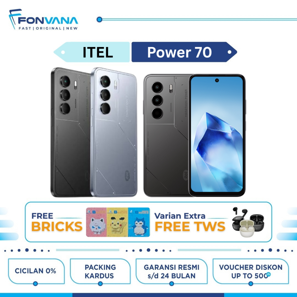 Jual Itel Power 70 8+8/128GB Helio G50 Ultimate 6.67" HD+ 6000 mAh ...