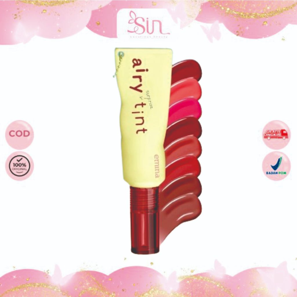 Jual EMINA Airy Surprise Tint 3 g + Keychain - Lip Tint Longlasting ...