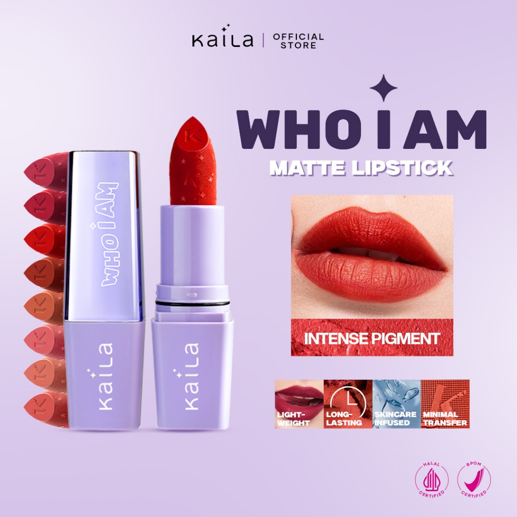 Jual Kaila Beauté Who I Am Matte Lipstick - Longlasting Non-Drying ...