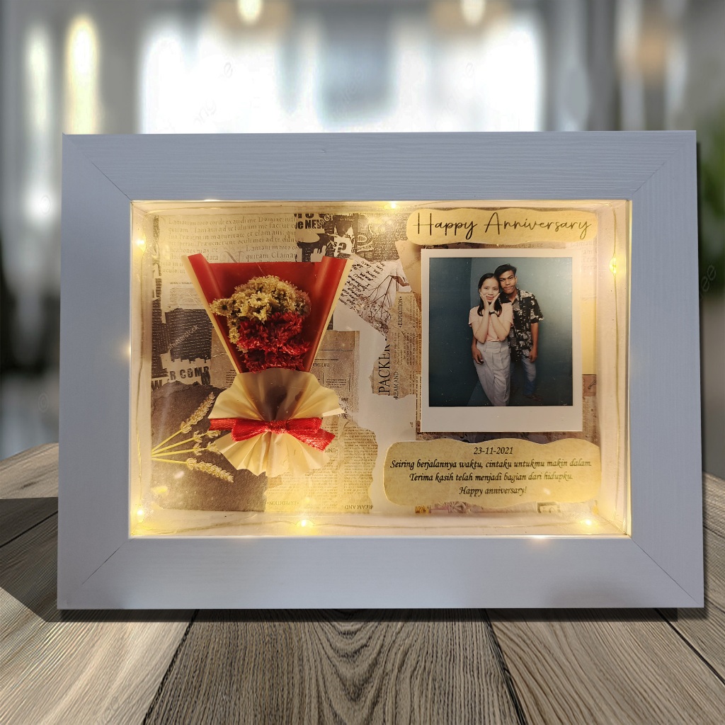 Jual Ready!! 1 Hari Jadi Frame 3D 5r LED Kado Termurah !!! Kado Ulang ...