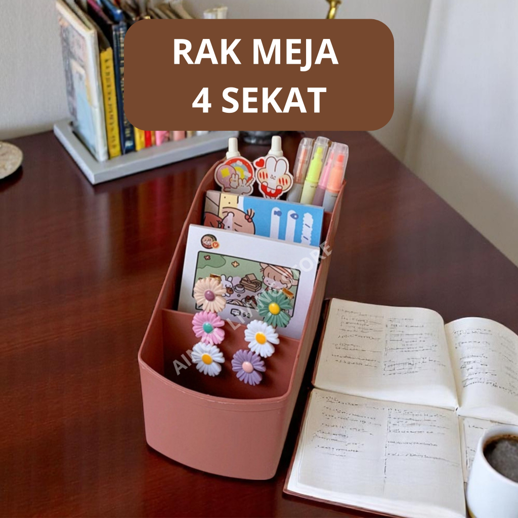 Jual [ALS]Kotak Serbaguna 4 Sekat - Untuk Makeup, Alat Tulis, atau ...