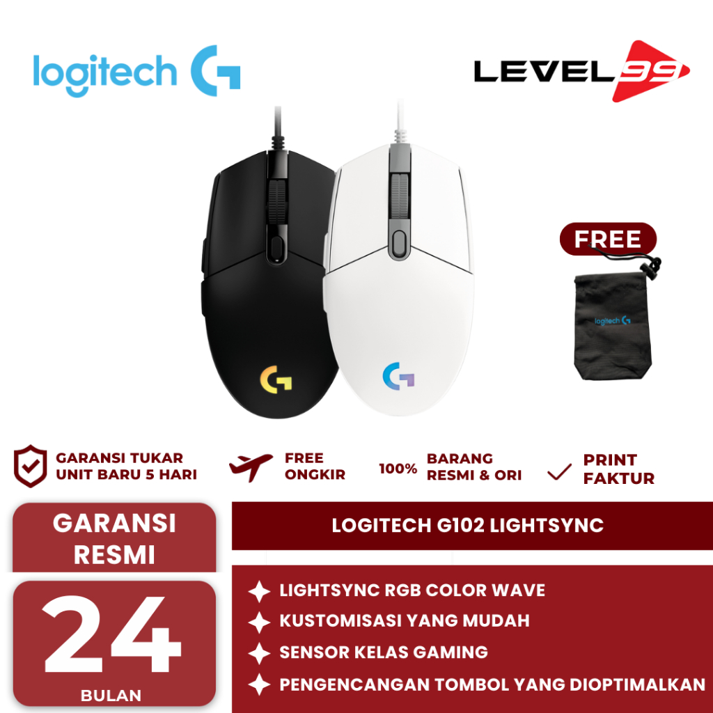 Jual Logitech G102 Lightsync Gaming Mouse | Shopee Indonesia