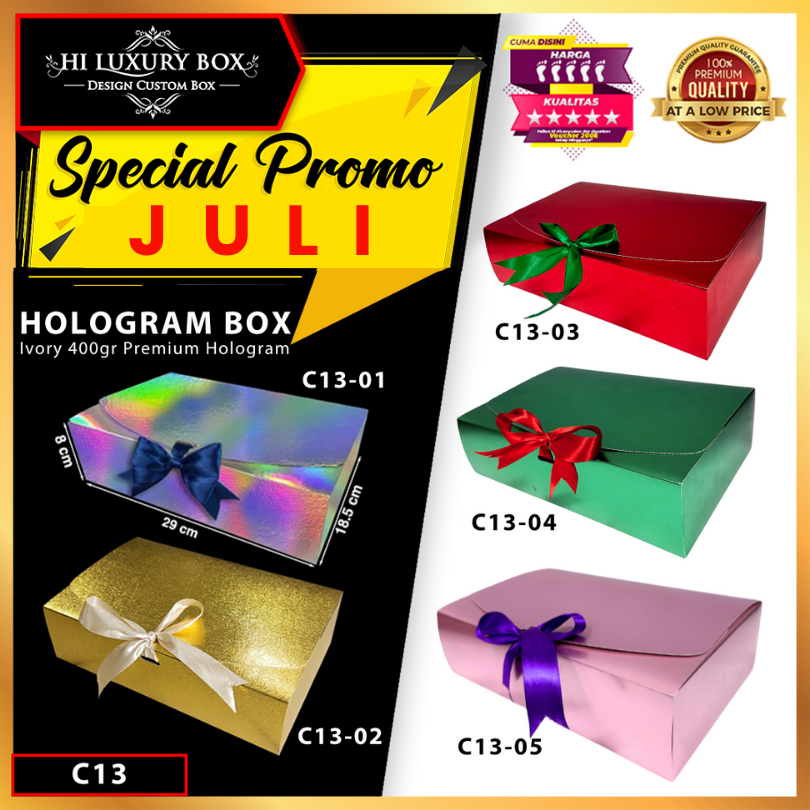 Jual Kotak Kado - Box Hologram - Gift Hadiah - Hampers - Bridesmaid - C13 | Shopee Indonesia