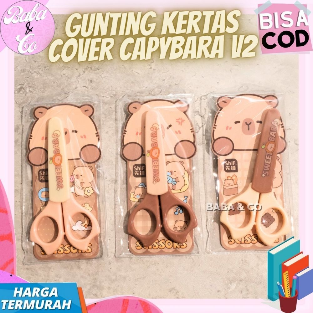 Jual GUNTING CAPYBARA VERSI 2 GUNTING COVER CAPYBARA V2 LUCU UNIK GUNTING KERTAS 5 INCH COVER ...