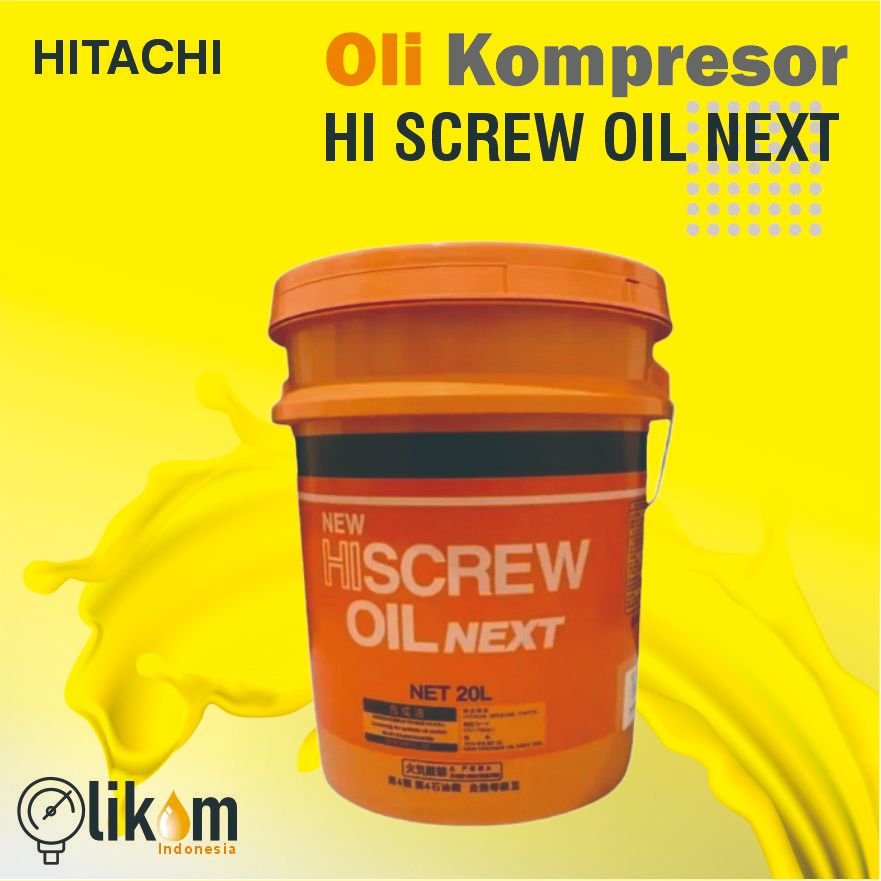 Jual OLI KOMPRESOR HI SCREW NEXT - HITACHI AIR SCREW COMPRESSOR OIL 20L ...