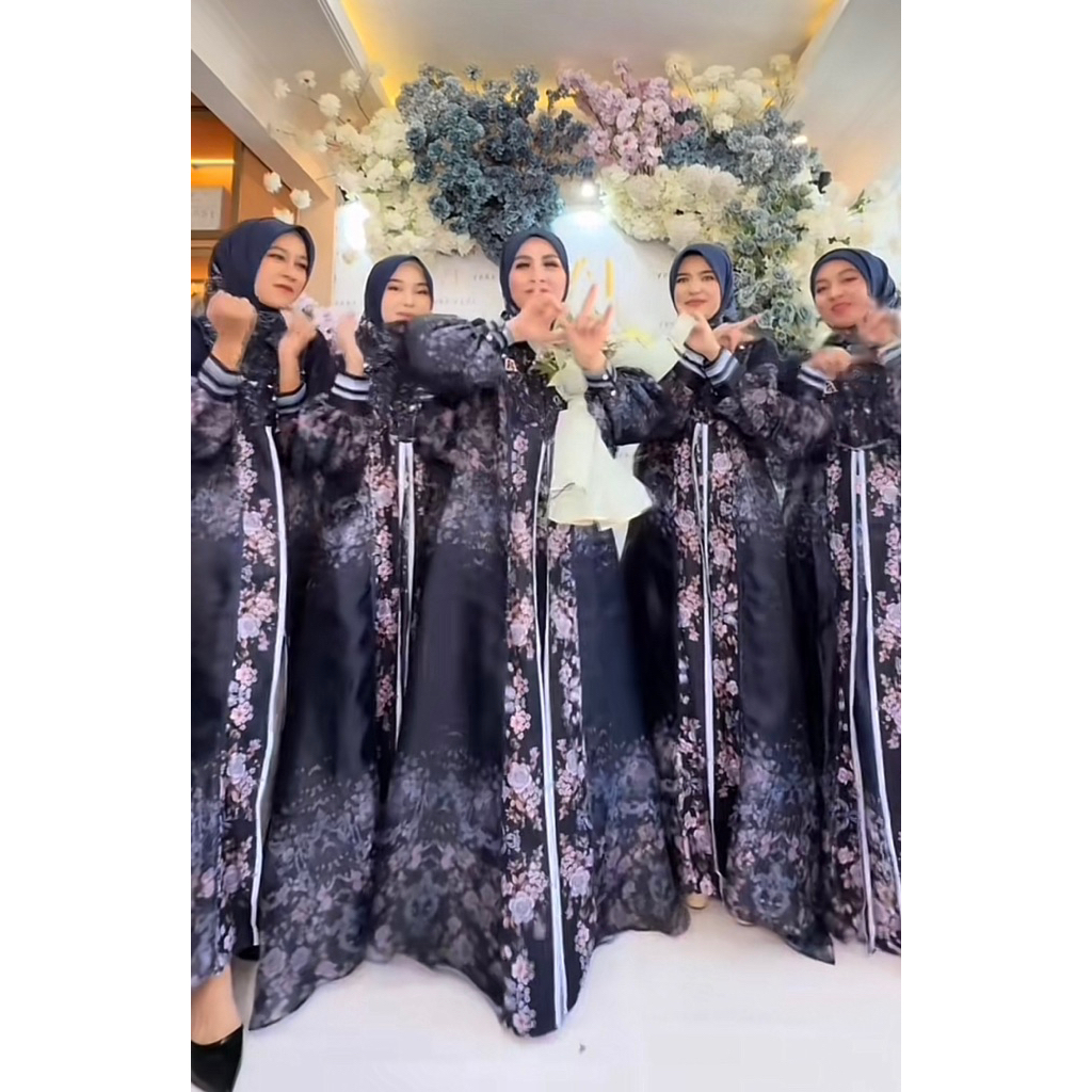 Jual dress naviza navy by elly arsy/EA | Shopee Indonesia