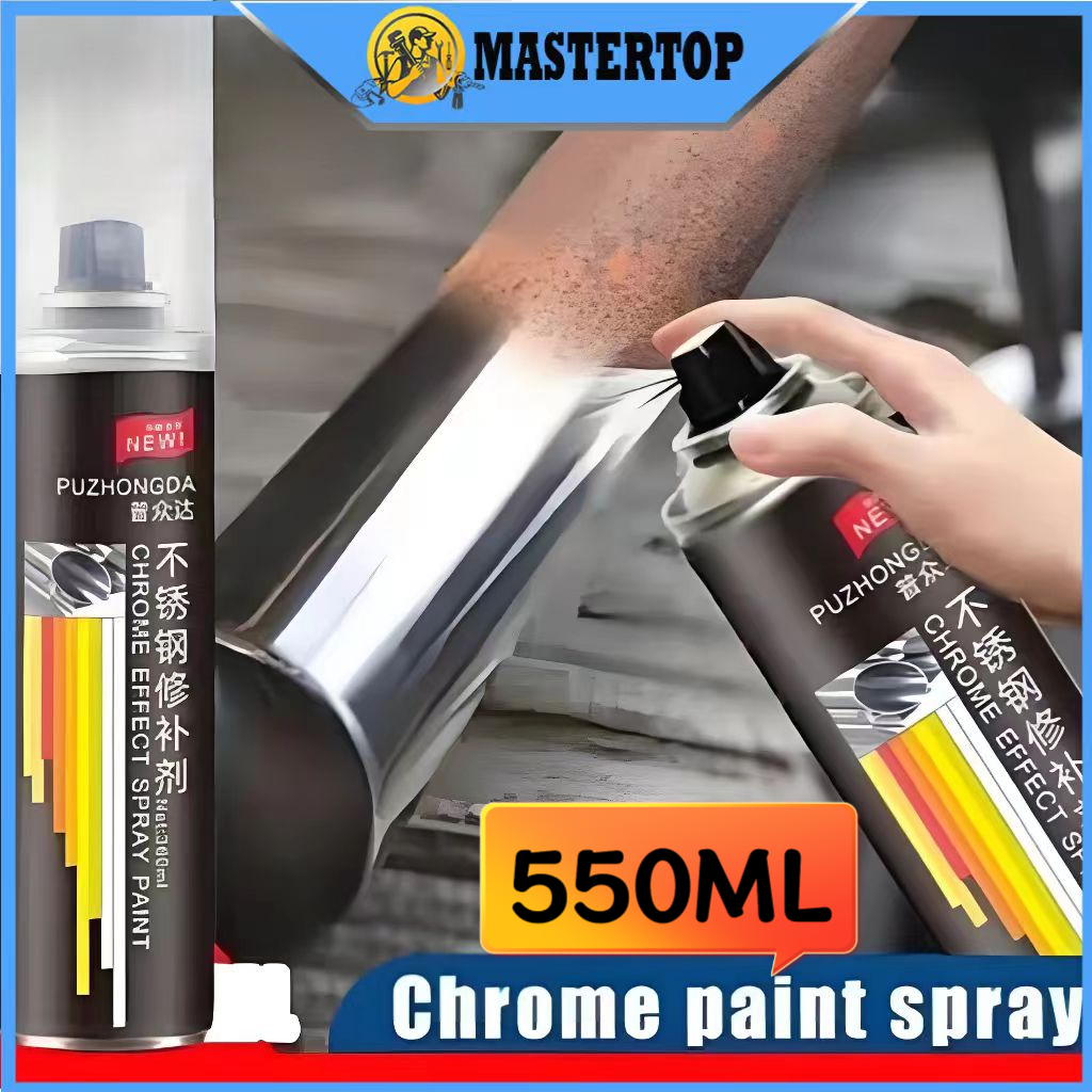 Jual 【READY STOCK】550ml Cat semprot chrome warna chrome Krom cat logam ...