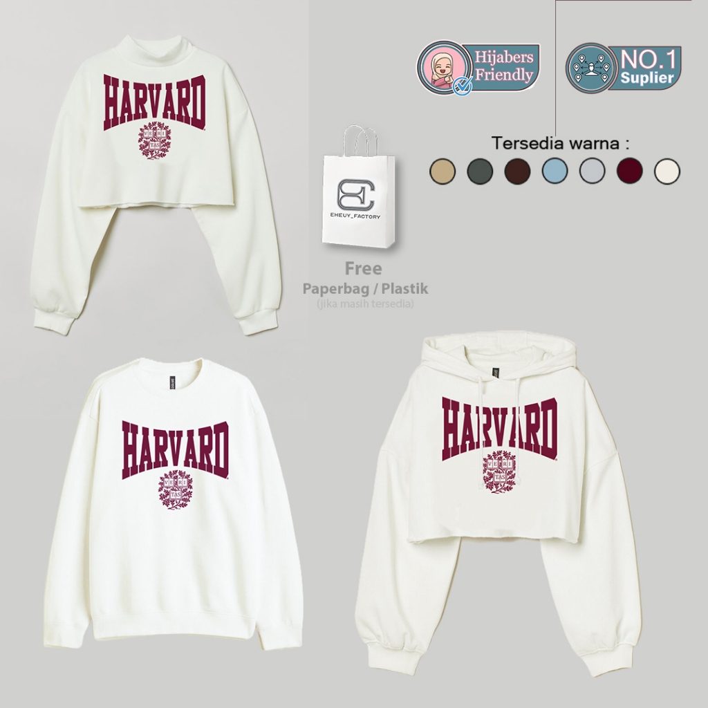 Jual Crewneck HARVARD Logo Maroon Sweater Crop HARVARD Original Hoodie ...