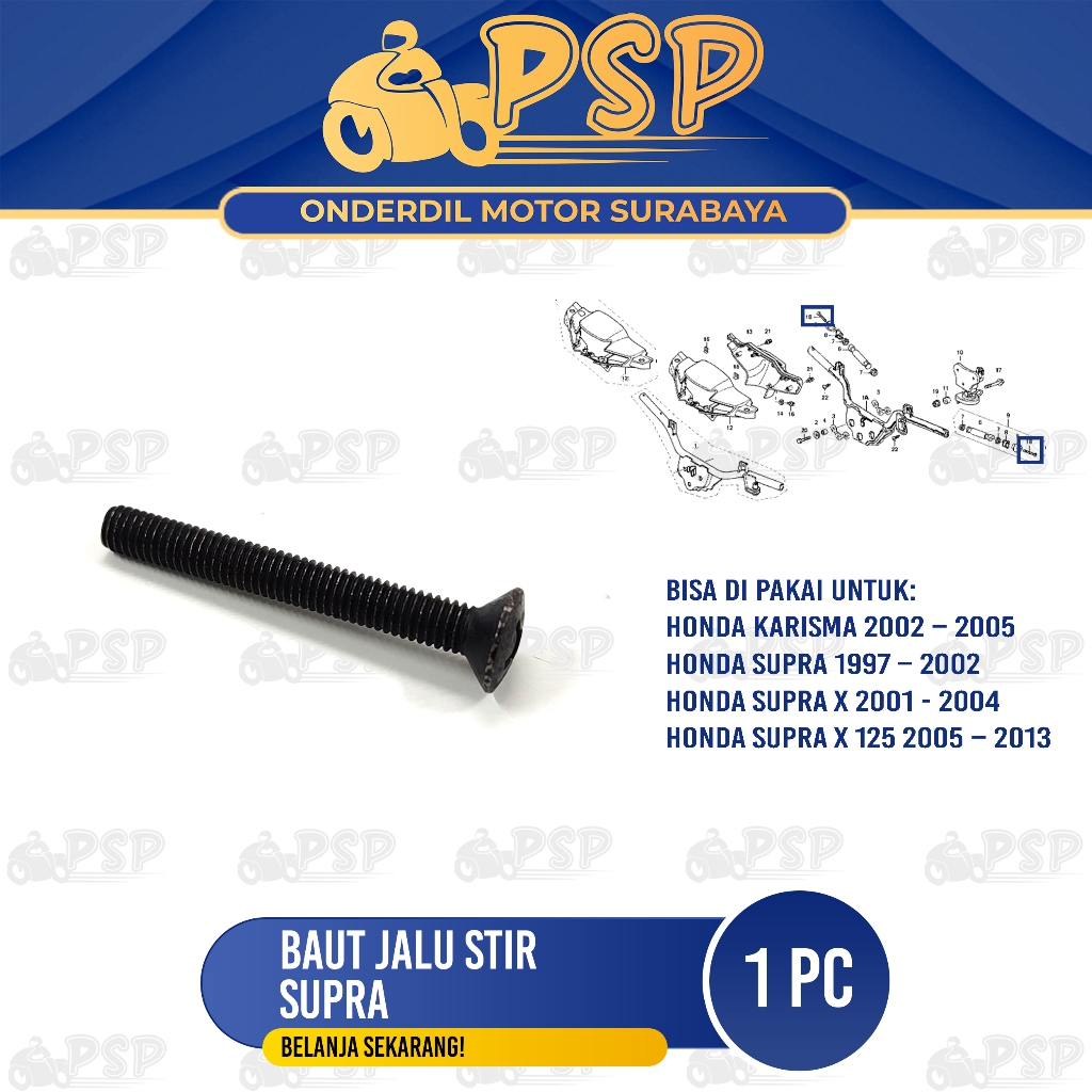 Jual Baut Jalu Setir Supra (Harga 1 PC) - Baud Bandul Konde Stang Stir ...