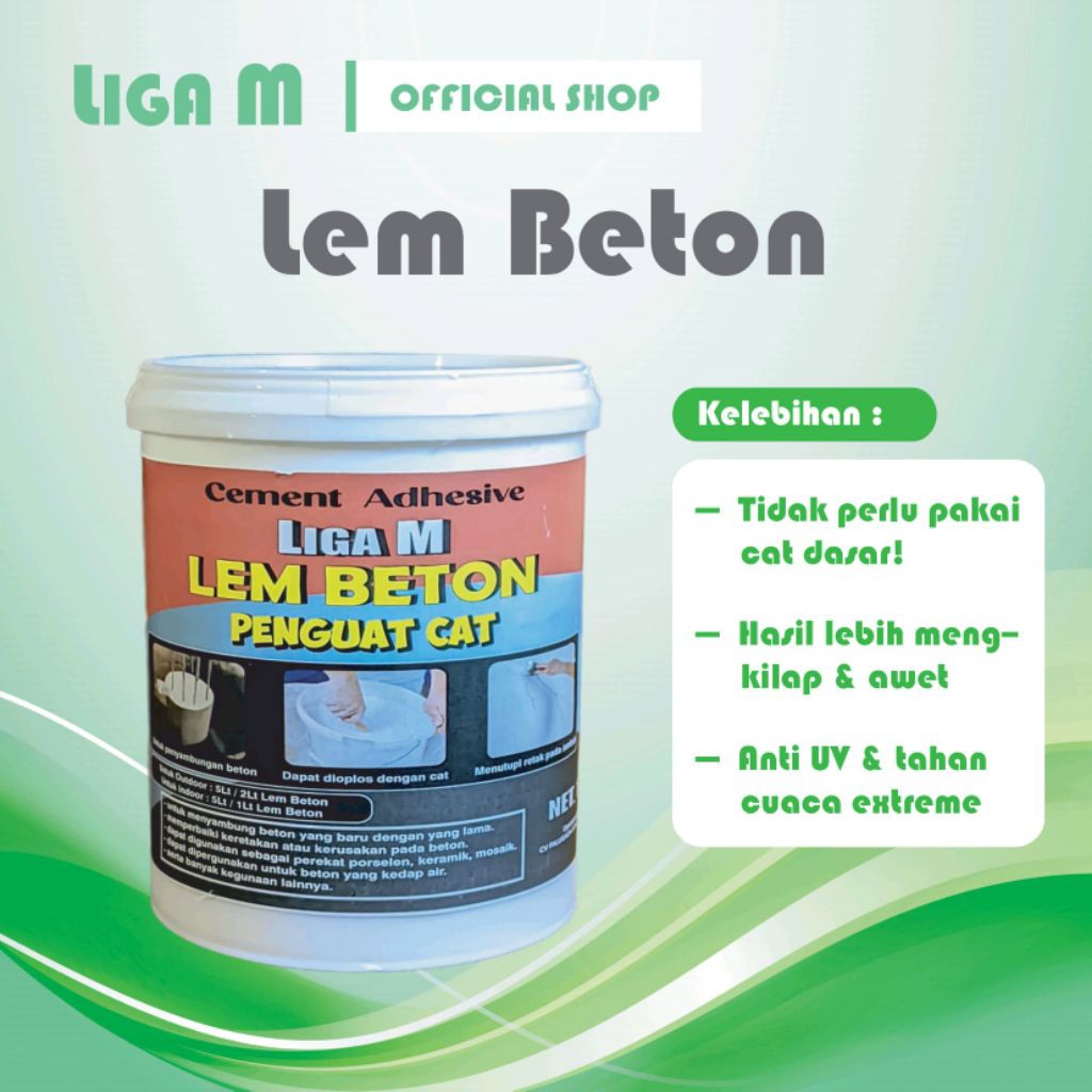 Jual Lem Beton LIGA M, Perekat Beton/Cairan Cor/Perekat Keramik ...