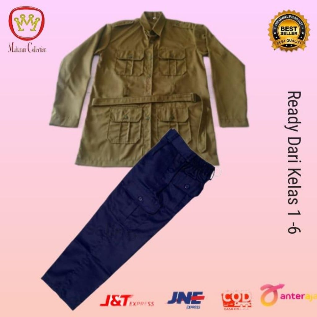 Jual Setelan Seragam Sekolah SD HW Perempuan Muhammadiyah SDIT Hem HW ...