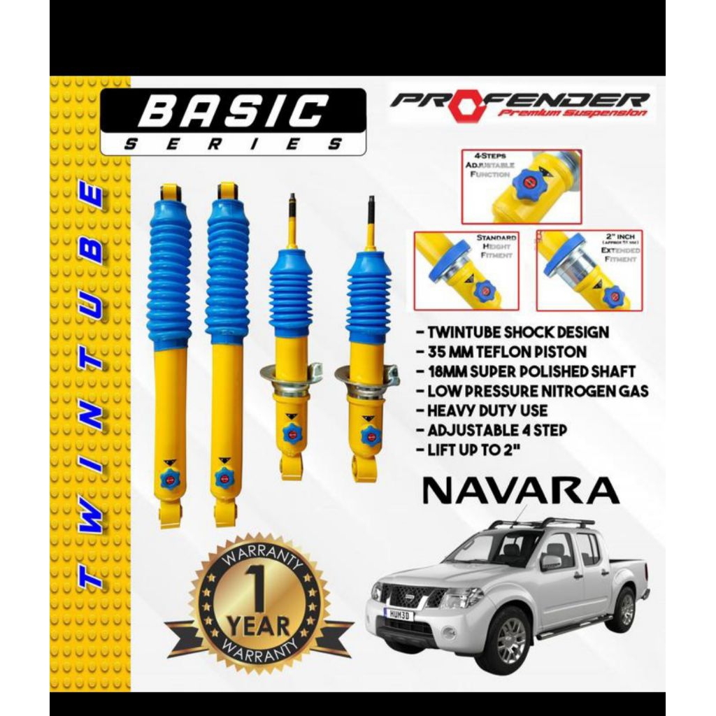 Jual SHOCKBREAKER NISSAN NAVARA OLD D40 PROFENDER TWINTUBE 4 STEP ORIGINAL THAILAND | Shopee ...