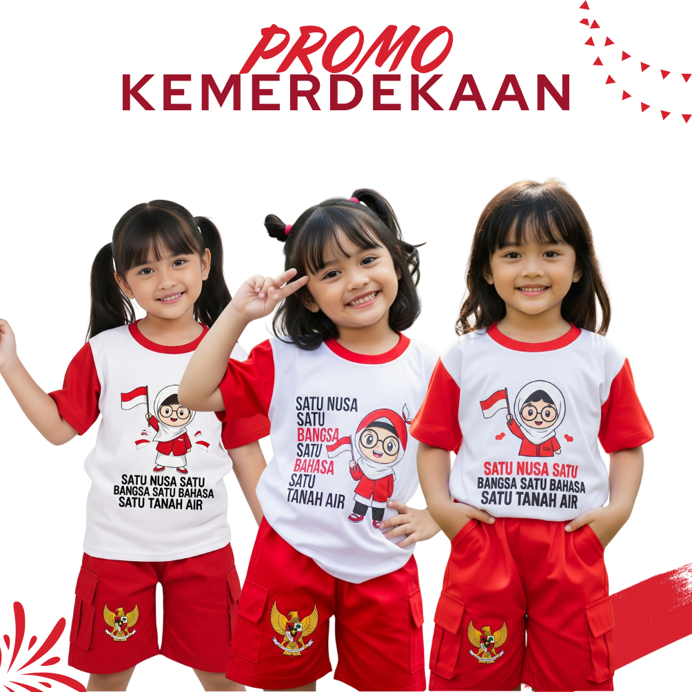 Jual KhalisCloth - Baju Setelan Merah Putih Anak Perempuan Pertiwi Lomba Kemerdekaan Dirgahayu ...