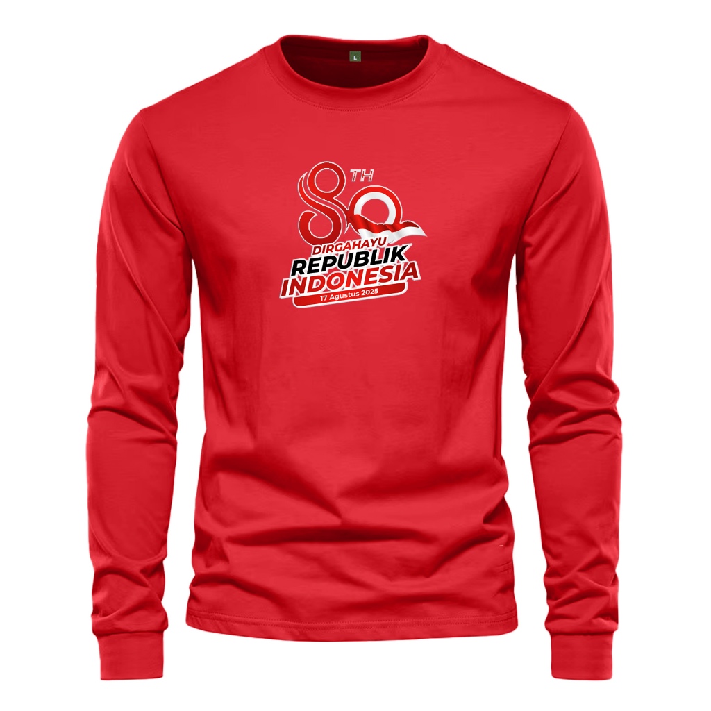 Jual Kaos Merah Putih Kemerdekaan 17 Agustus Hut RI 80 Lengan Panjang & Pendek | Shopee Indonesia