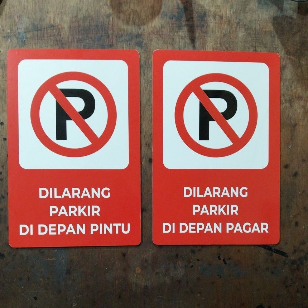 Jual Sign In Dilarang Parkir Di Area Ini / Di Depan Pintu / Di Depan ...