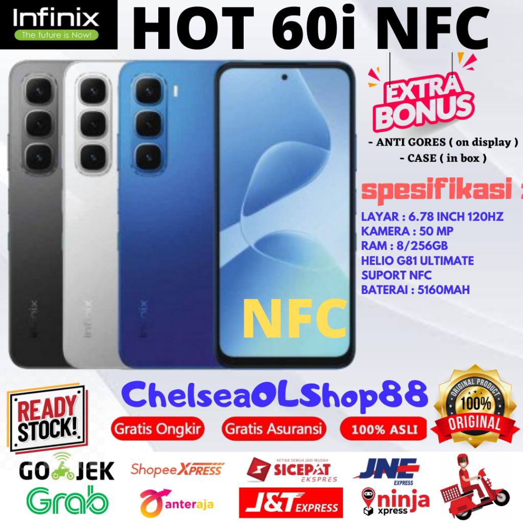 Jual INFINIX HOT 60i NFC RAM 8/256GB GARANSI RESMI INFINIX INDONESIA | Shopee Indonesia