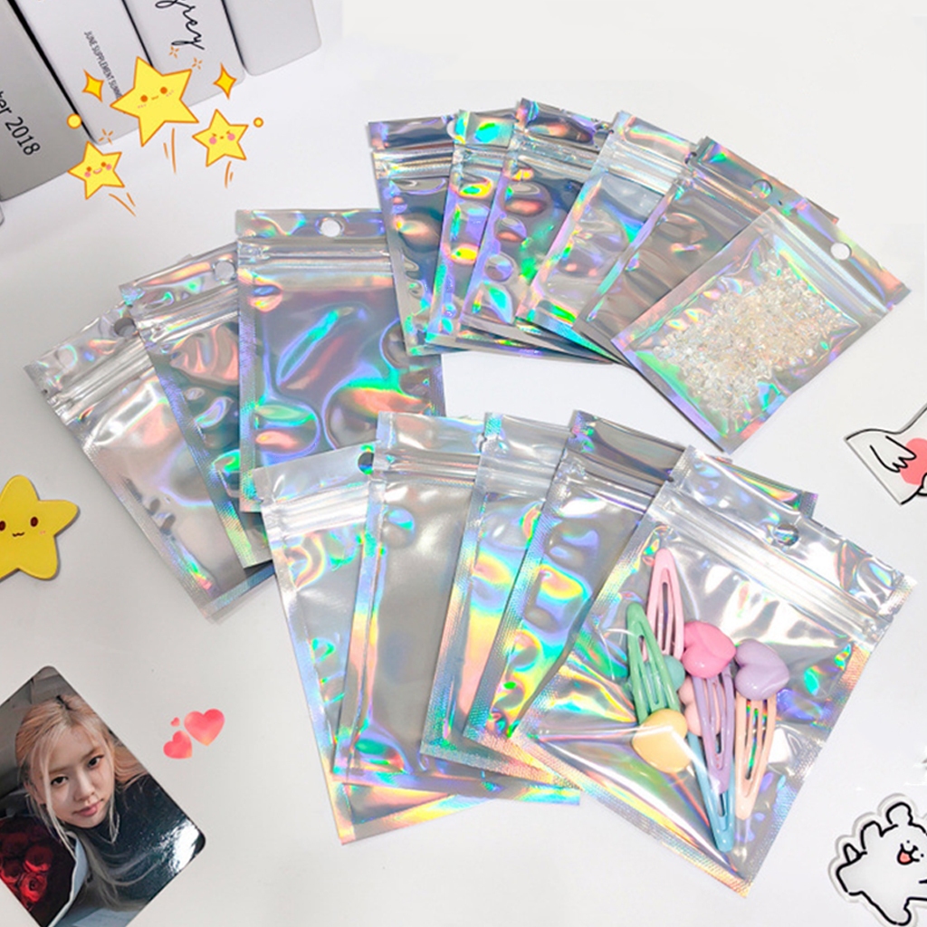 Jual 100PCS Plastik Klip Ziplock| Plastik Ziplock Hologram Bening ...
