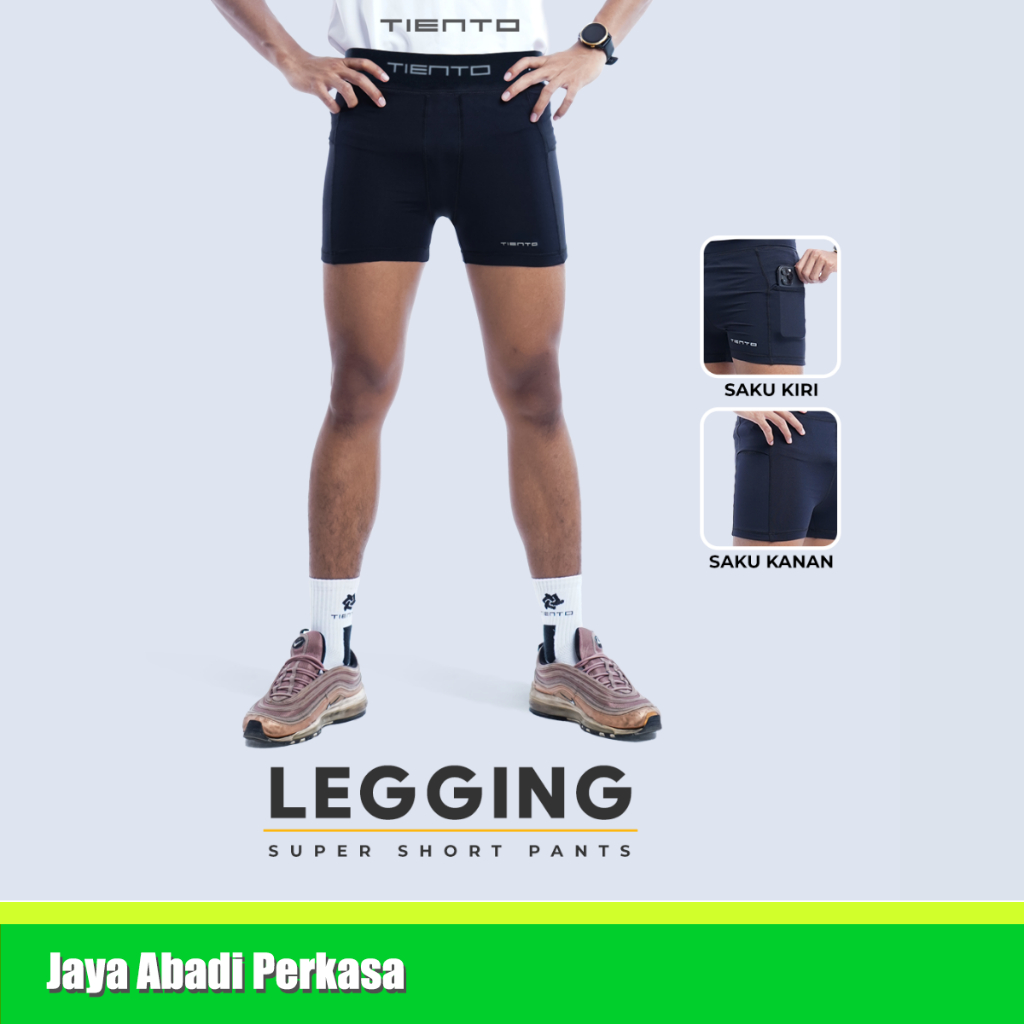 Jual Celana Legging Pendek Pria Olahraga Lari Short Pants Leging ...