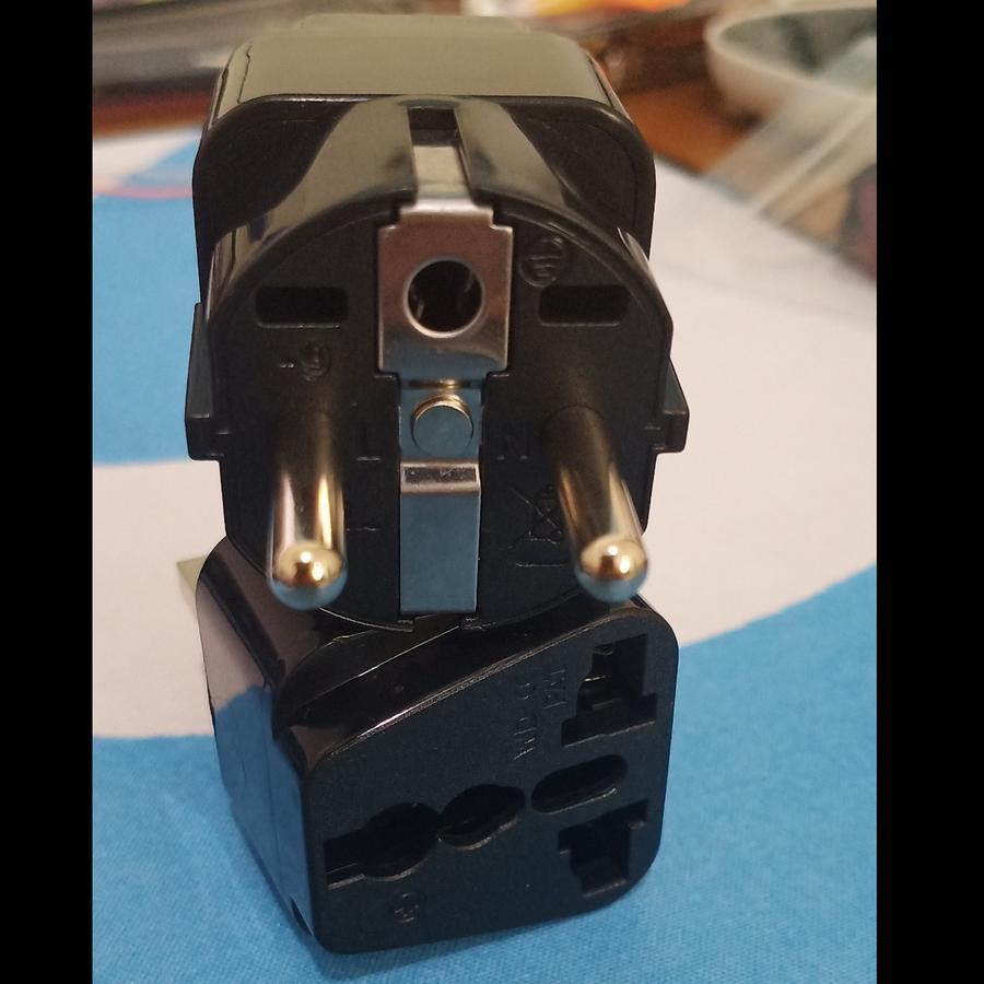 Jual Colokan Listrik Adapter Listrik 3 Pin To Type F 2 Pin Ex APC ...