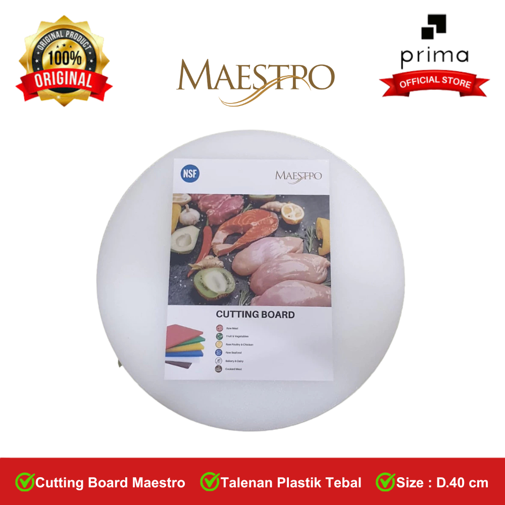 Jual Telenan Plastik Bulat / Round Cutting/ Chopping Board 40 cm Tebal ...