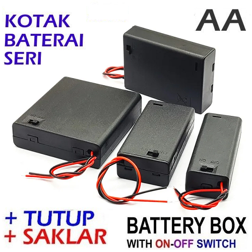 Jual Box Batere Battery Holder Kotak Tempat Case Cas Baterai 1 2 3 4 ...