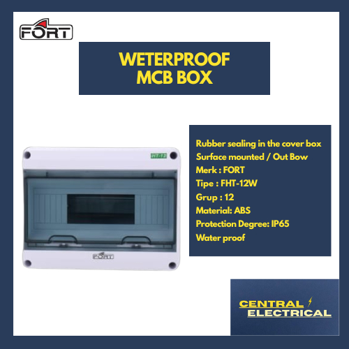 Jual FORT Waterproof MCB Box IP65 merk FORT tipe FHT-12W | Shopee Indonesia