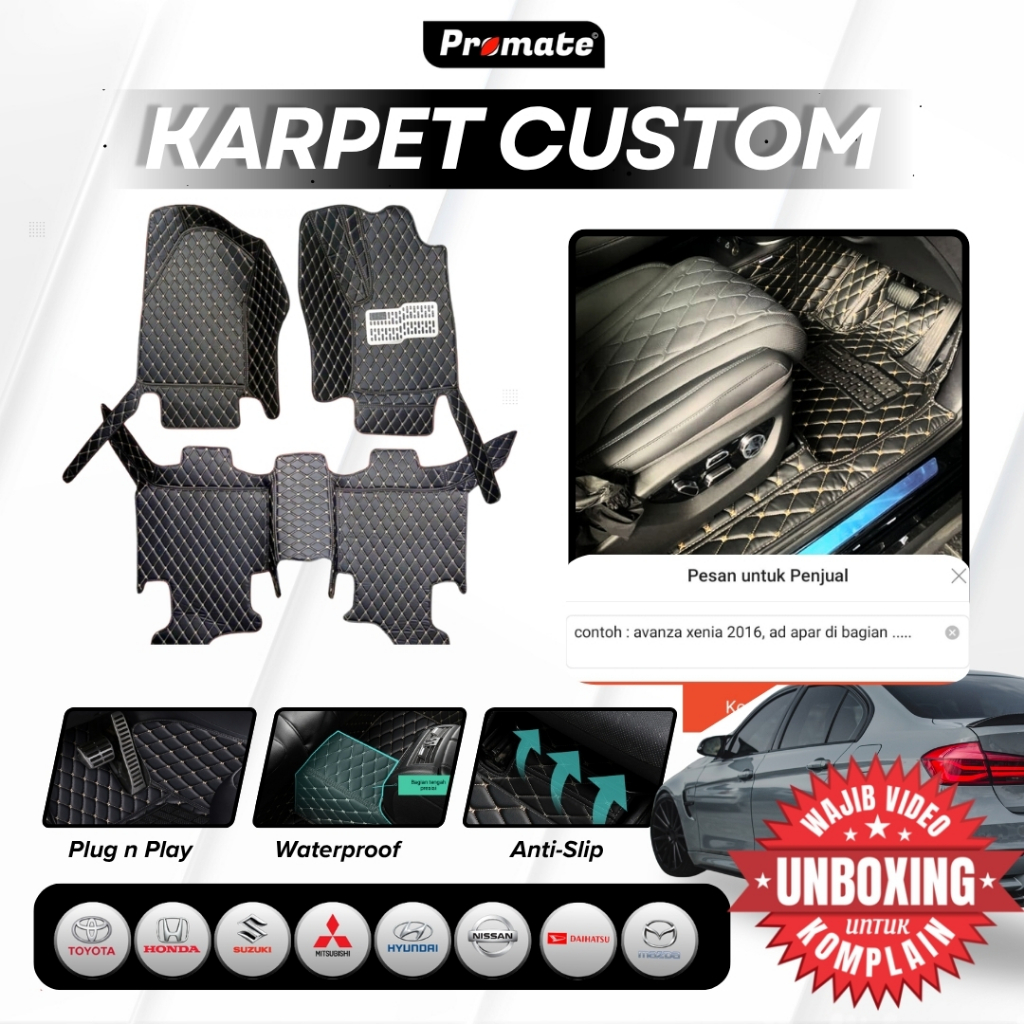 Jual Promate karpet mobil Universal & Custom sejenis Seal,Accord,Civic ...