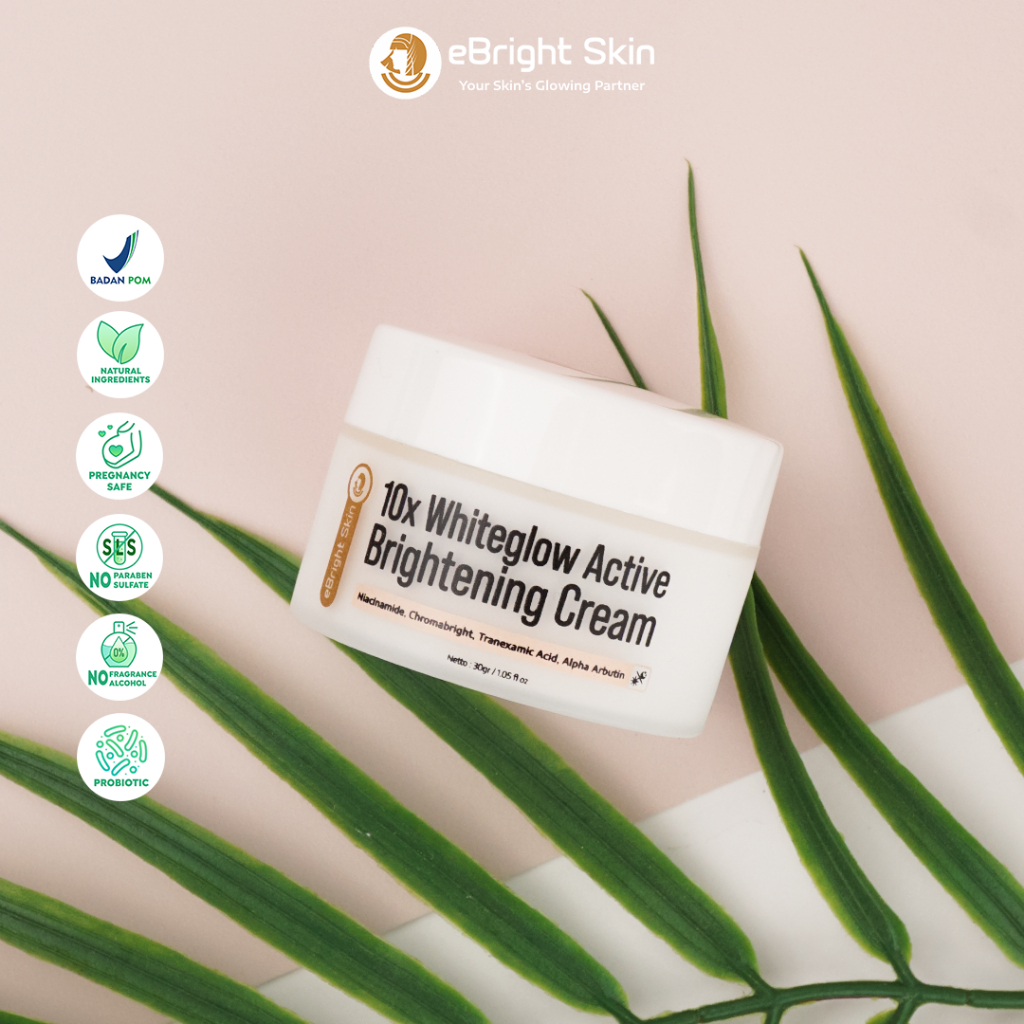 Jual 10x Whiteglow Active Brightening Cream - eBright Skin Cream ...