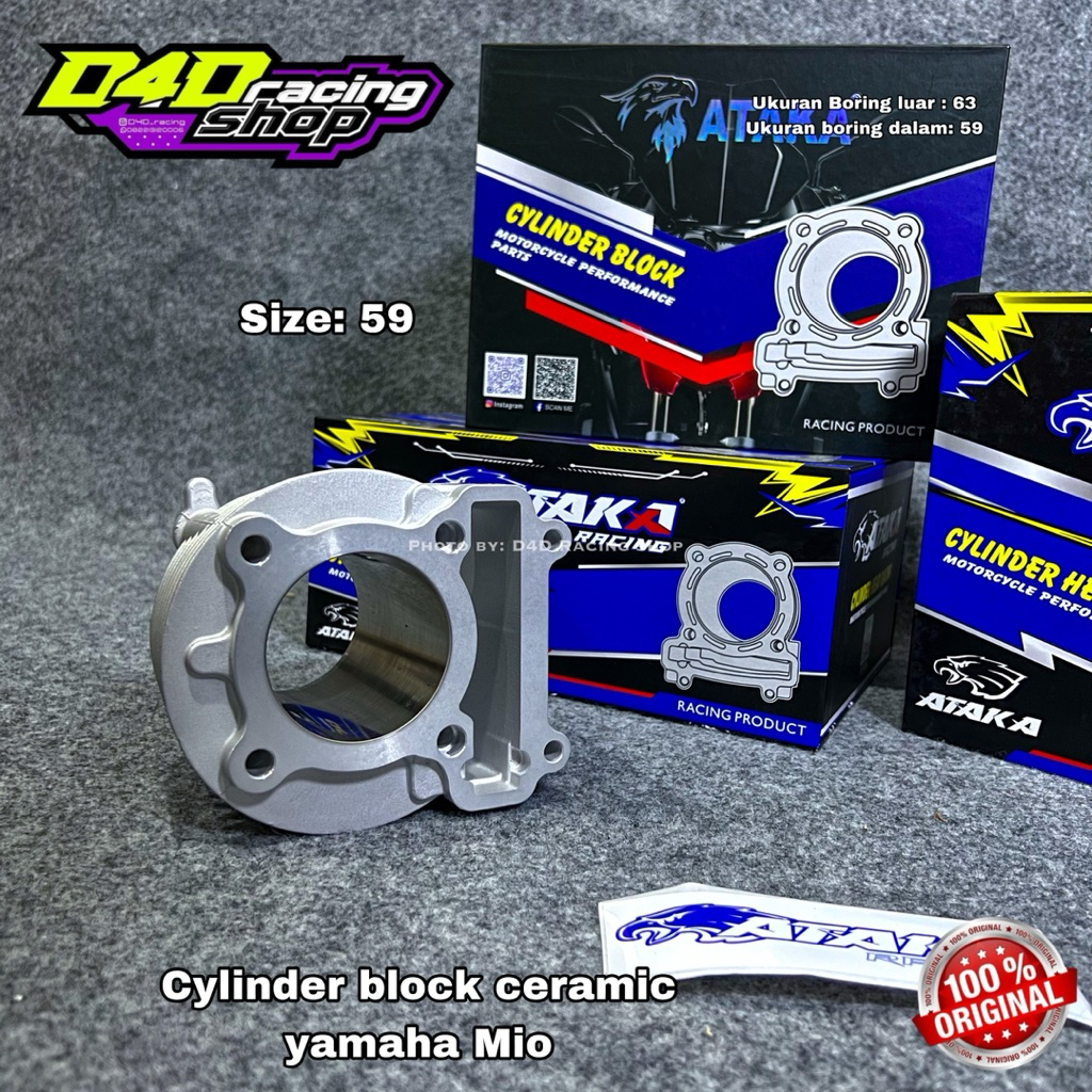 Jual BLOCK BLOK SEHER CYLINDER CERAMIK 59 MM MIO SPORTY 5TL NOUVO FINO ...